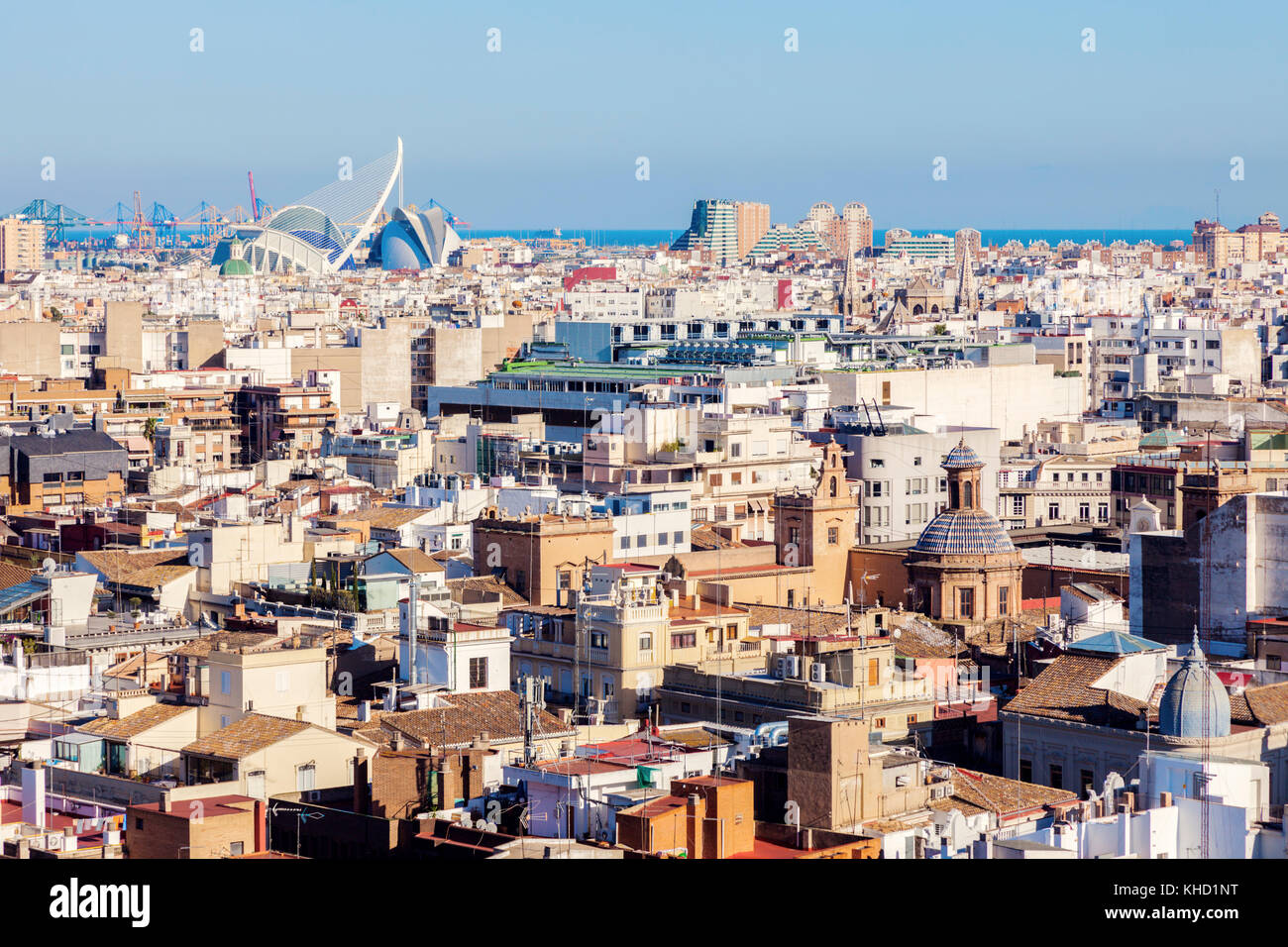 Architecture of Valencia - aerial photo. Valencia, Valencian Community ...