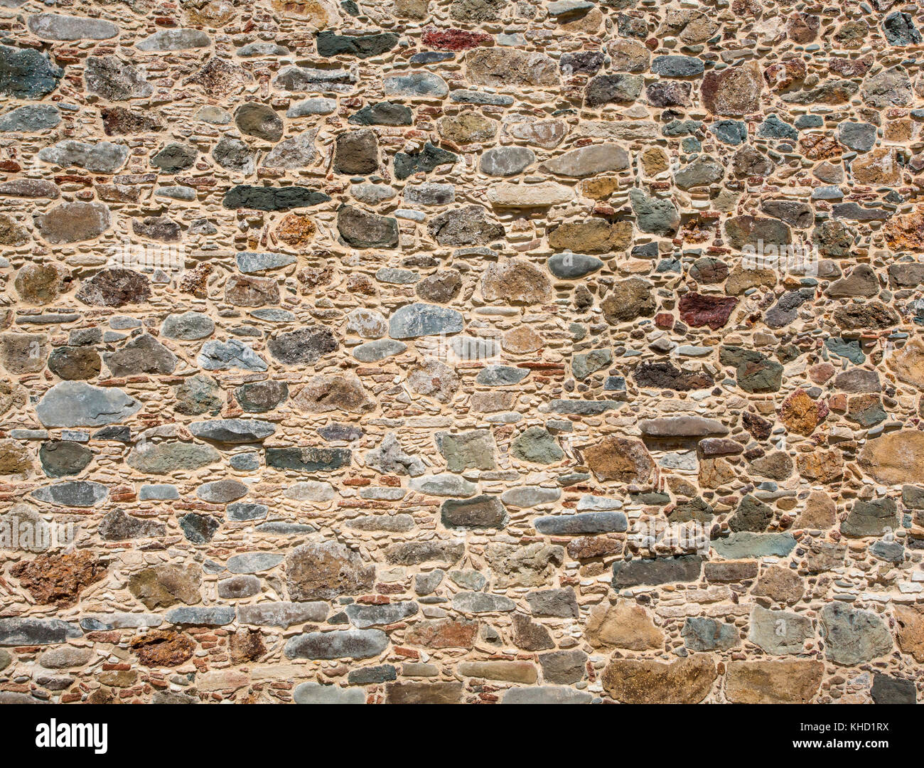 Stone wall rustic texture big seamless background Stock Photo - Alamy