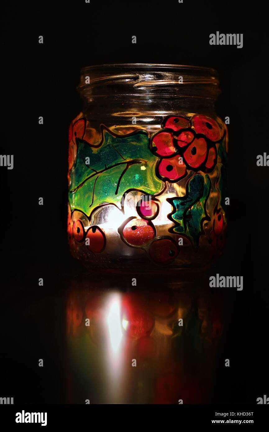 romantic candle,lampion ,handmade Stock Photo - Alamy