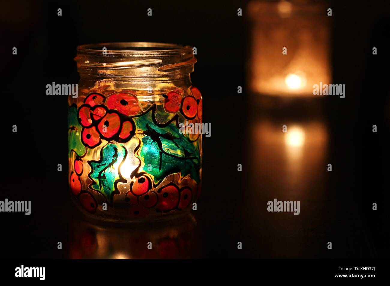 romantic candle,lampion ,handmade Stock Photo - Alamy