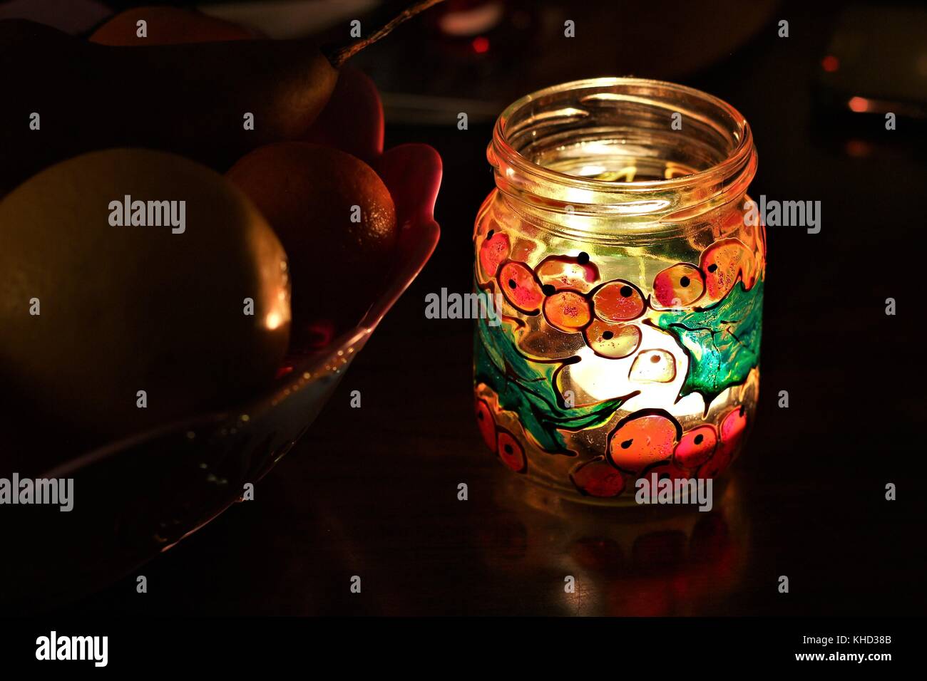 romantic candle,lampion ,handmade Stock Photo - Alamy