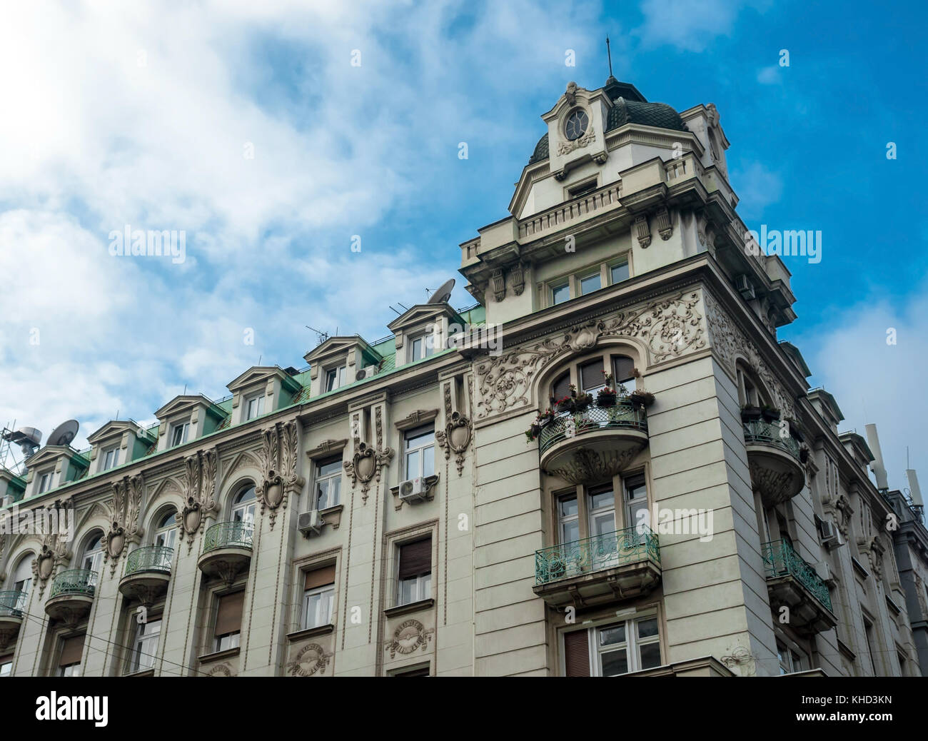 Traditional architecture in Novi Sad city, Serbia Stock Photo - Alamy