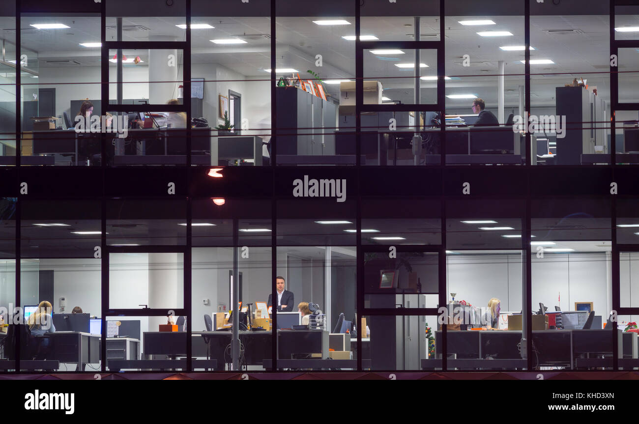 People work in an office building Stock Photo - Alamy