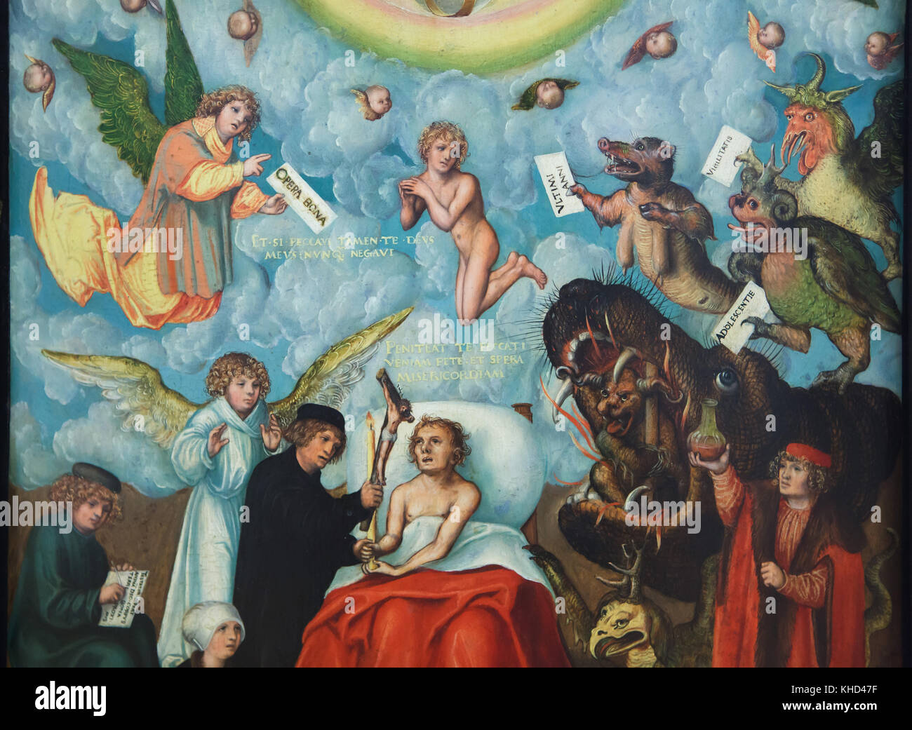 Detail of the painting 'The Dying Man' by German Renaissance painter ...