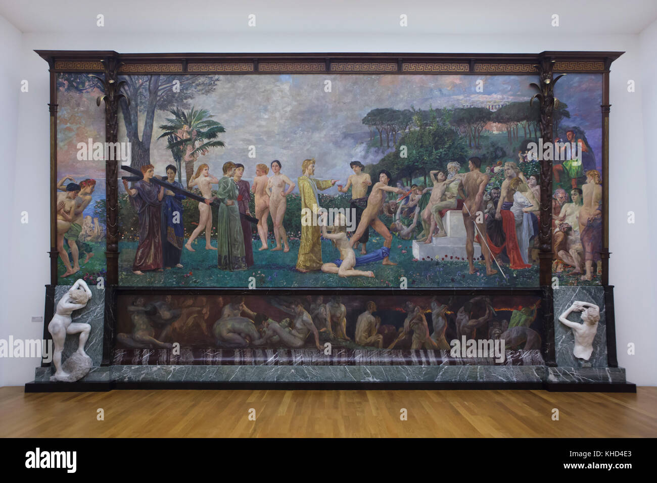 Painting 'Christ in Olympus' (1897) by German symbolist painter Max ...