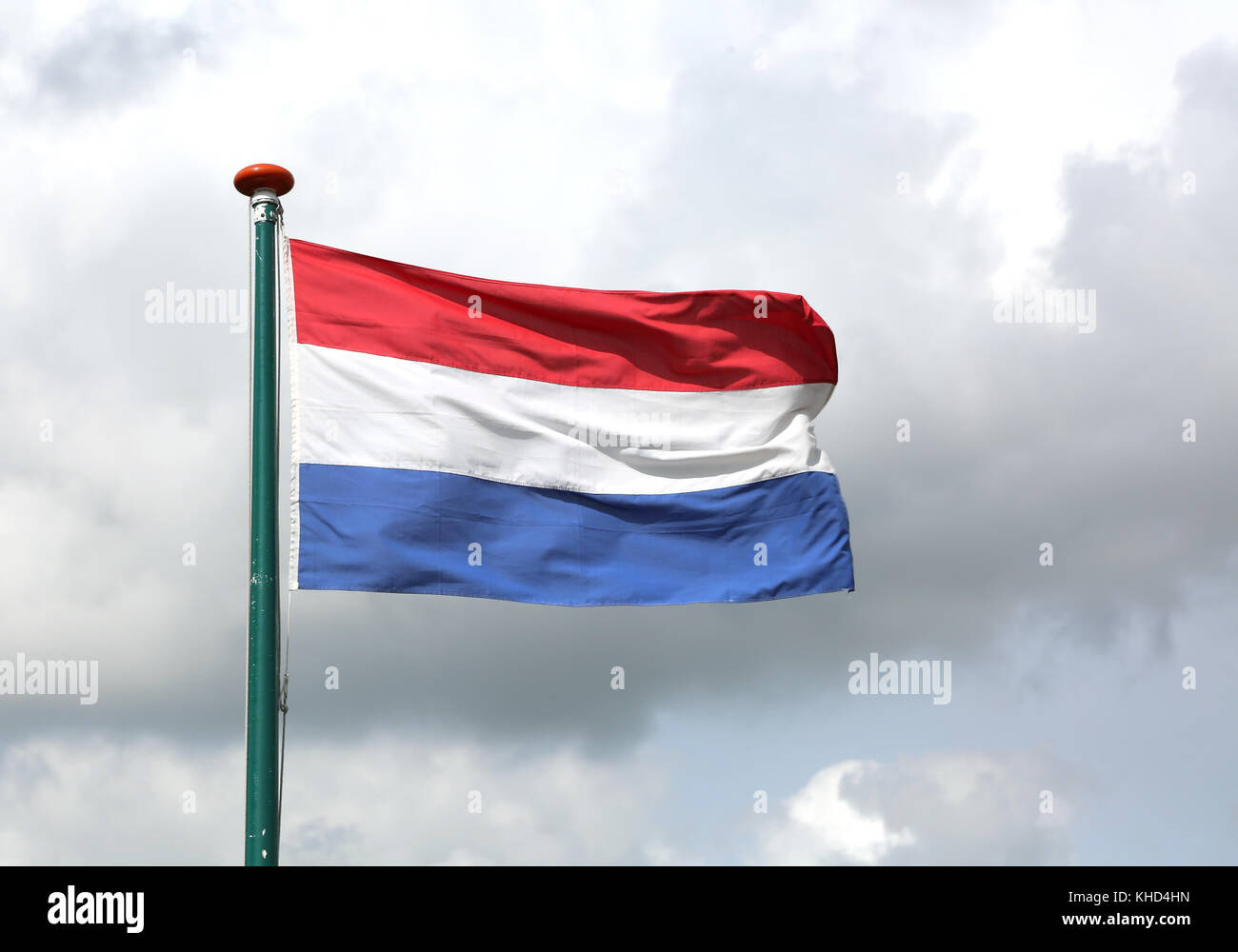 Dutch flag with three lines red white and blue Stock Photo - Alamy