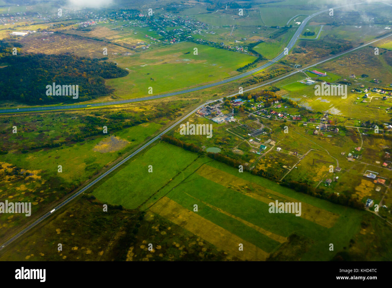 Aerial view of country side Stock Photo - Alamy