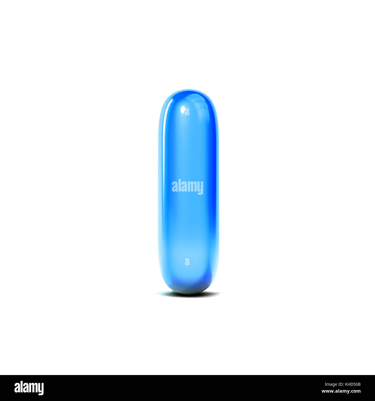 glossy letter I bubble font isolated on white background. 3D Rendering ...