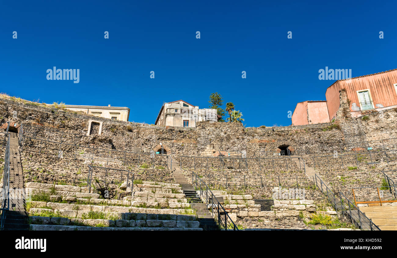 Greek-Roman Theatre of Catania in Sicilia - Italy Stock Photo - Alamy