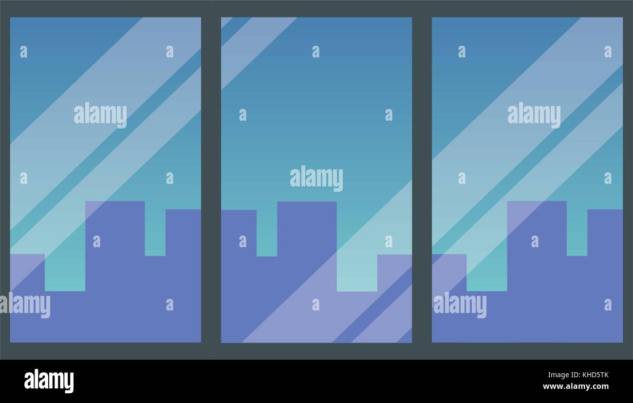 Window with cityscape Stock Vector Image & Art - Alamy