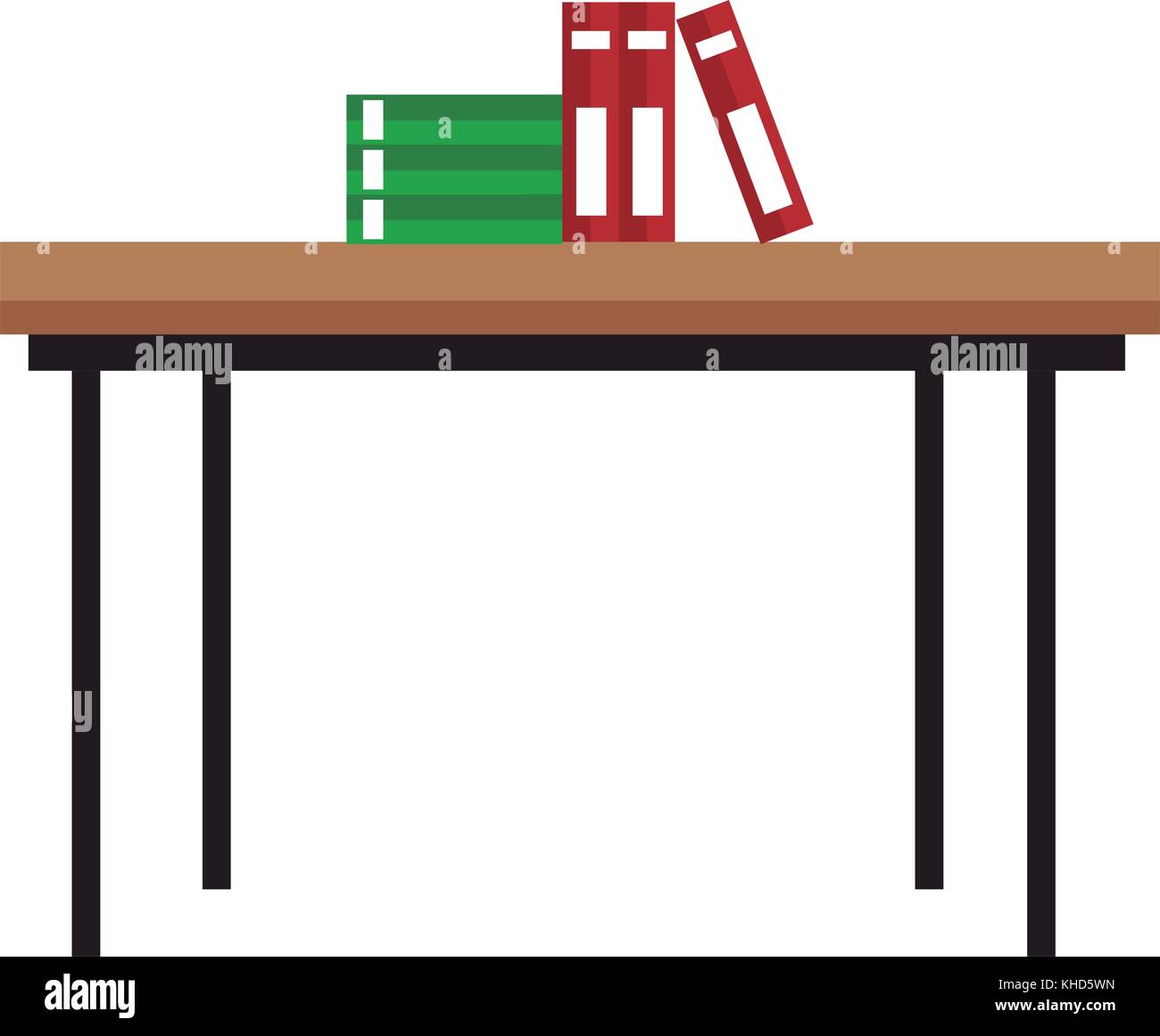 Books on desk Stock Vector Image & Art - Alamy