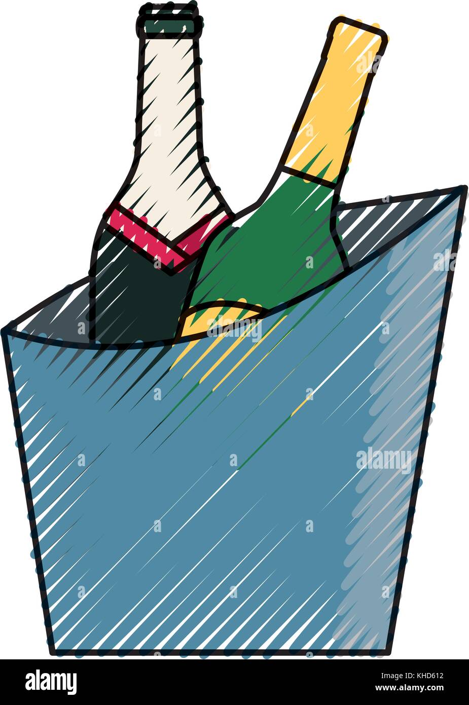 wine cooler vector illustration Stock Vector Image & Art - Alamy