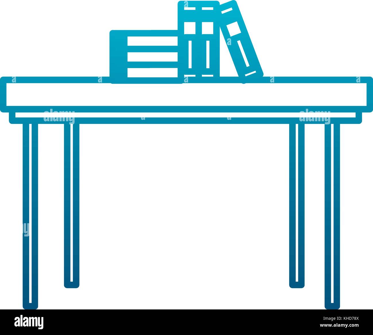 Books on desk Stock Vector Image & Art - Alamy