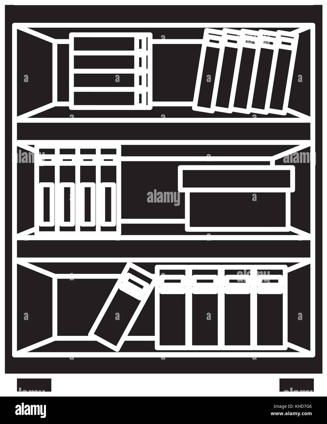 Classic style wooden bookshelf Stock Vector Images - Alamy