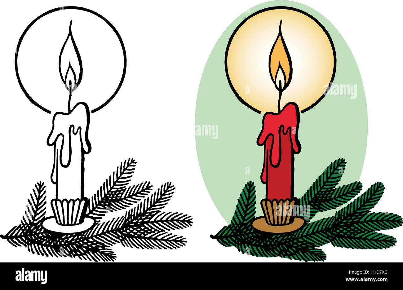 Cartoon christmas bough Stock Vector Images - Alamy