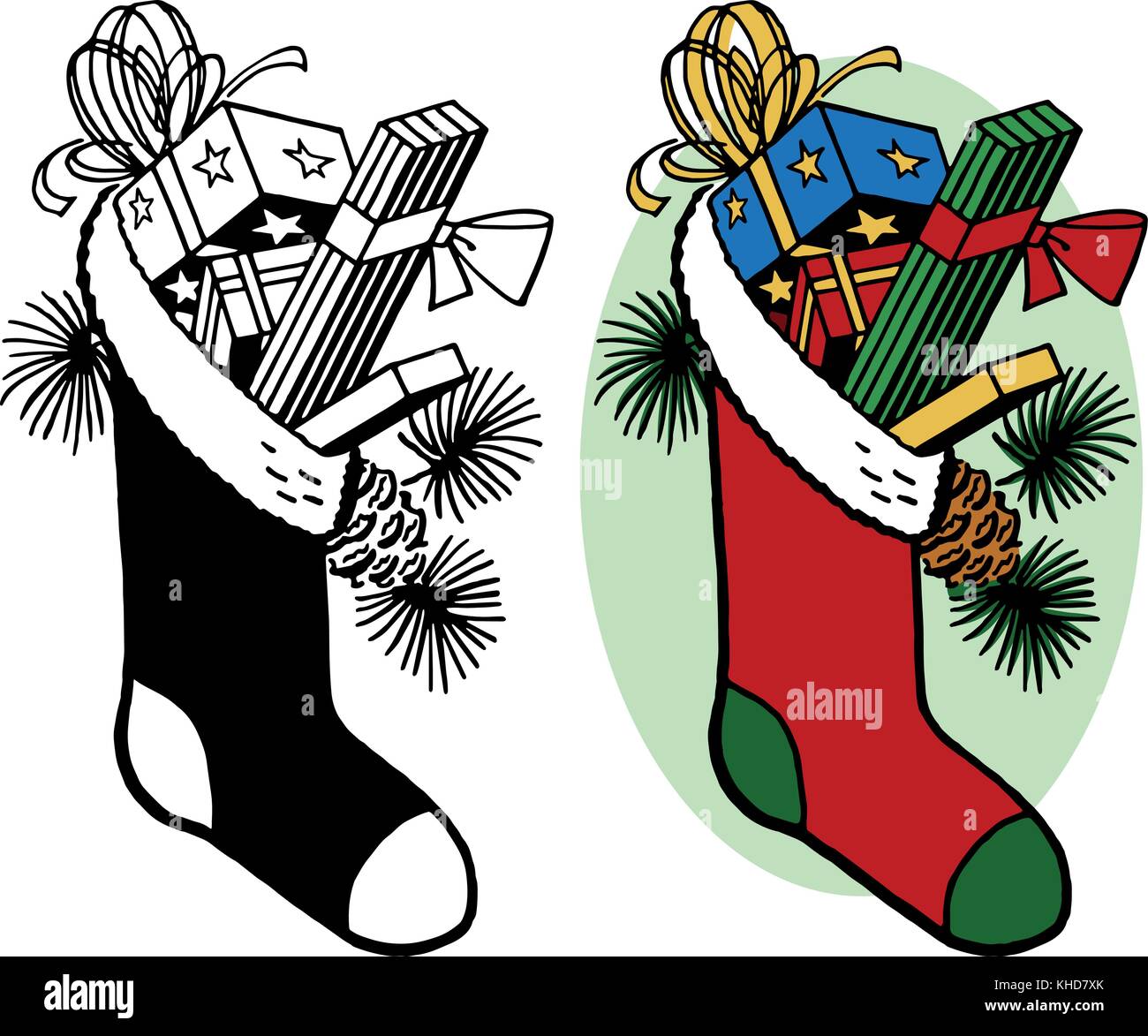 Cartoon christmas bough Stock Vector Images - Alamy