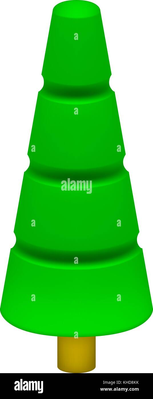 Green tree in plastic design on white background Stock Vector Image ...