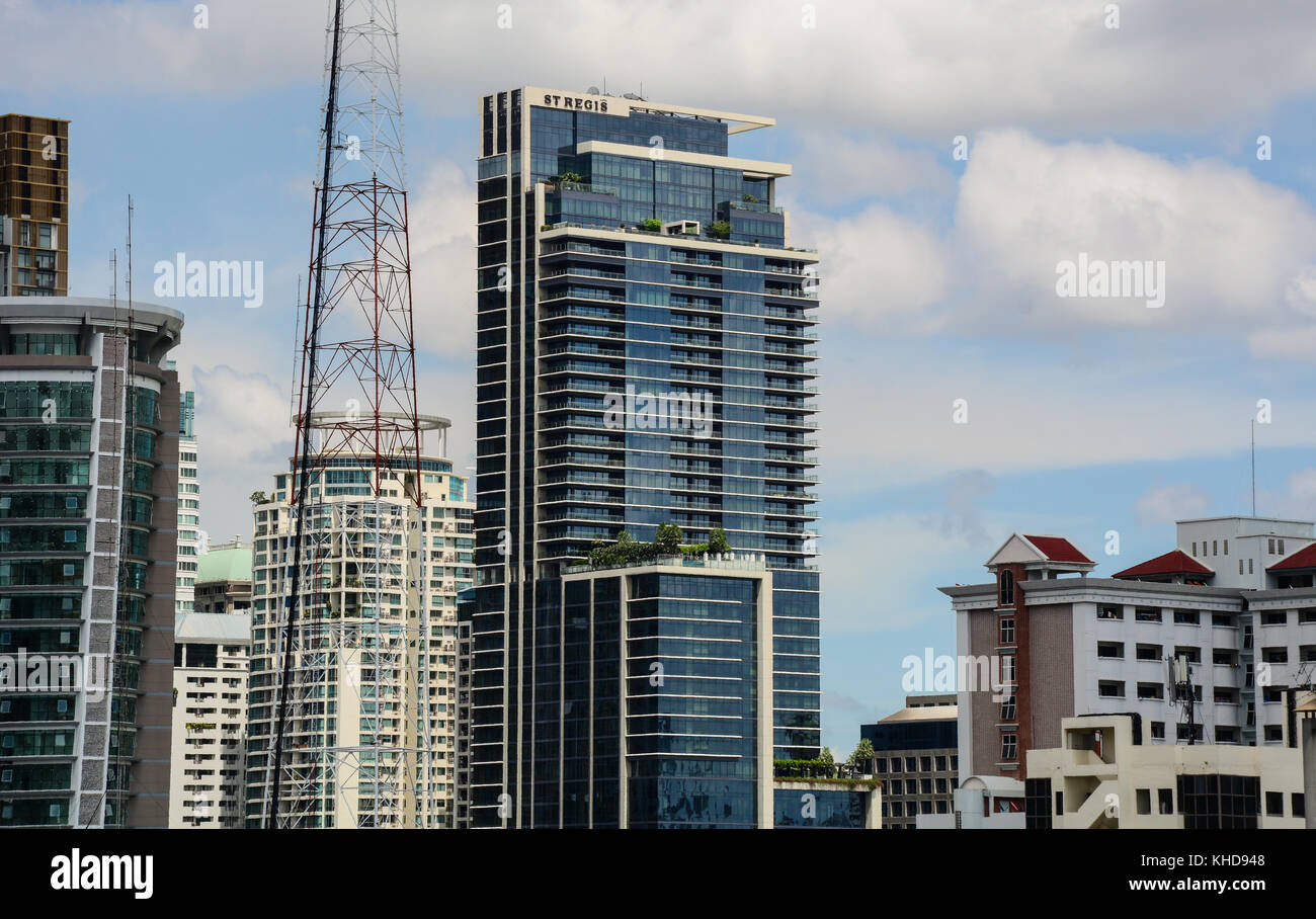 Bangkok, Thailand - Jun 15, 2016. Office buildings located at downtown ...