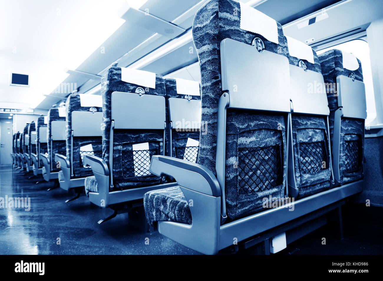 high speed train interior from guangzhou to shenzhen in china Stock ...