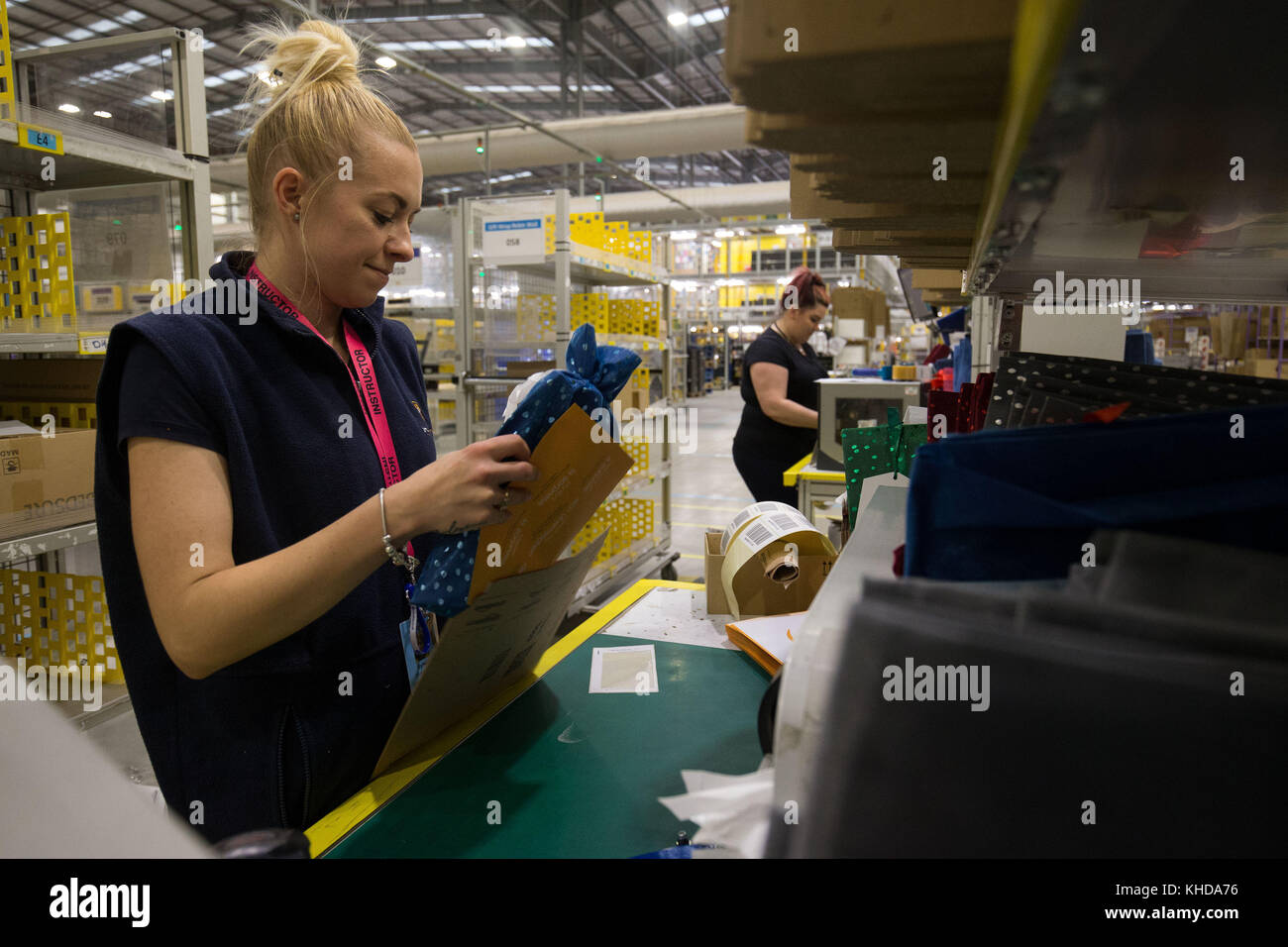 Parcels are processed and prepared for dispatch at Amazon's Fulfilment ...