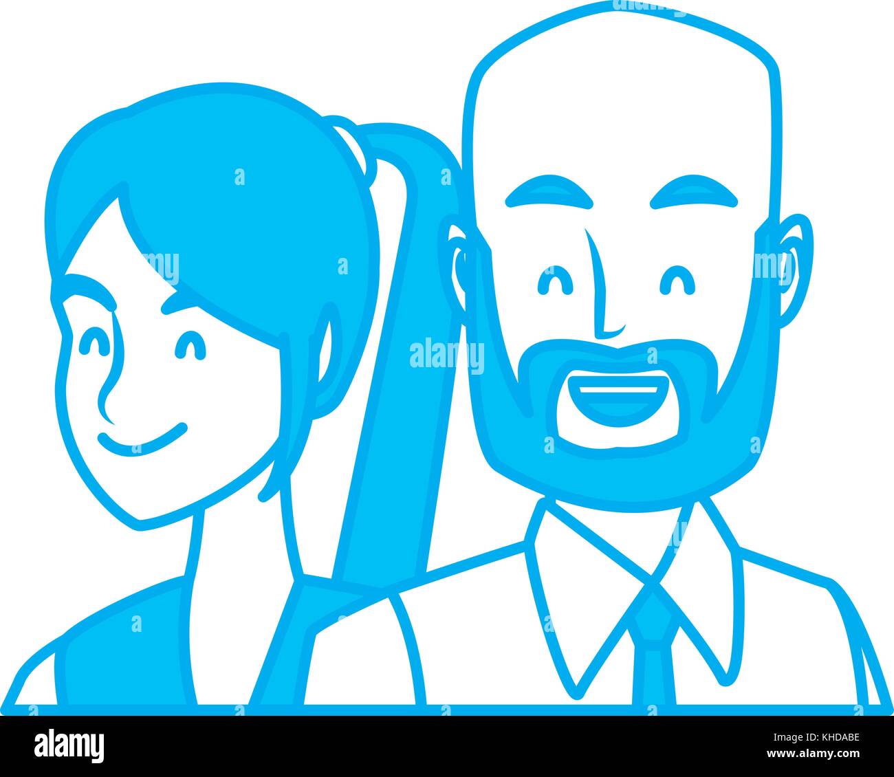 Smiling old man work Stock Vector Images - Alamy