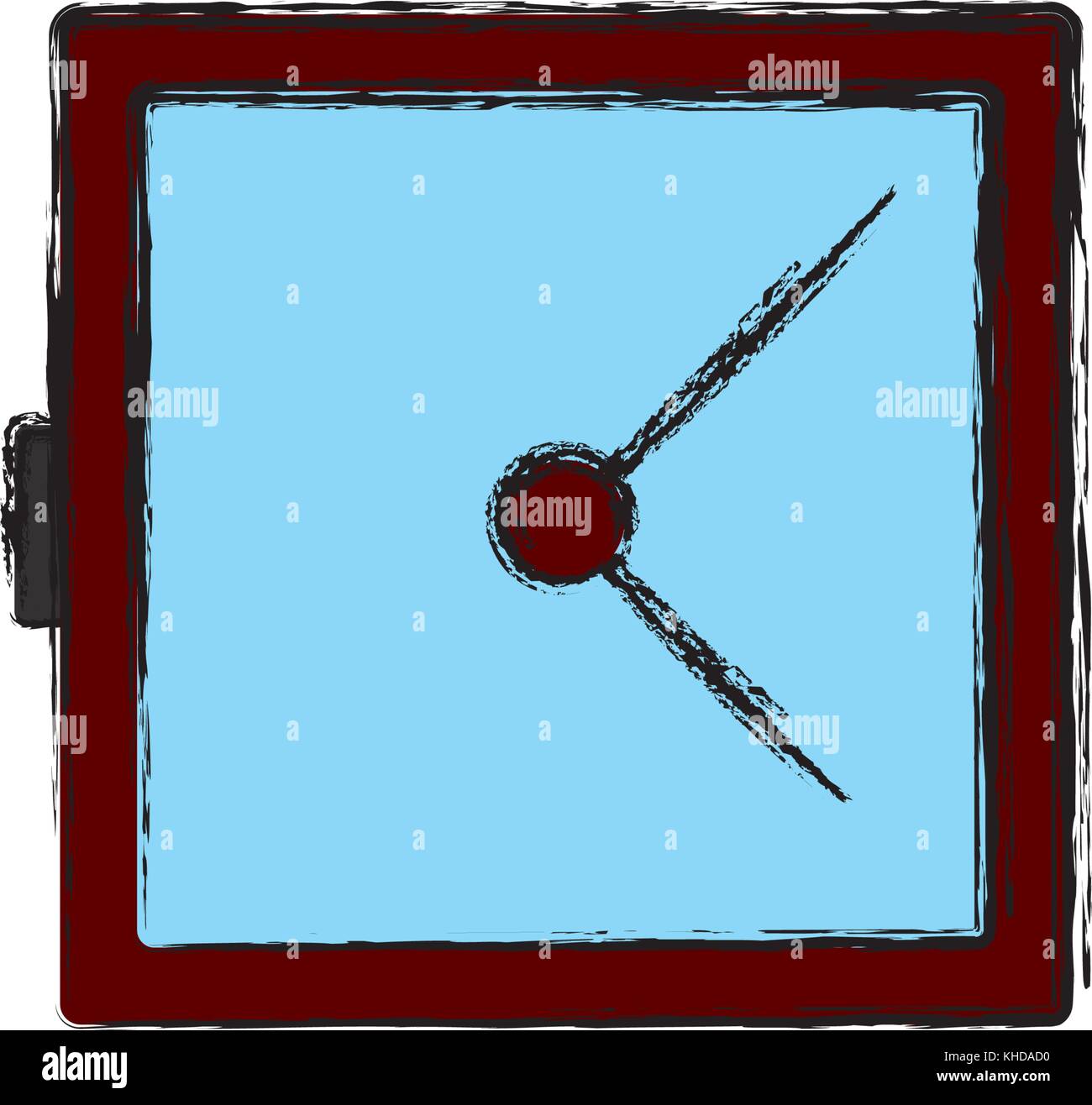 Wall clock square frame Stock Vector Image & Art - Alamy