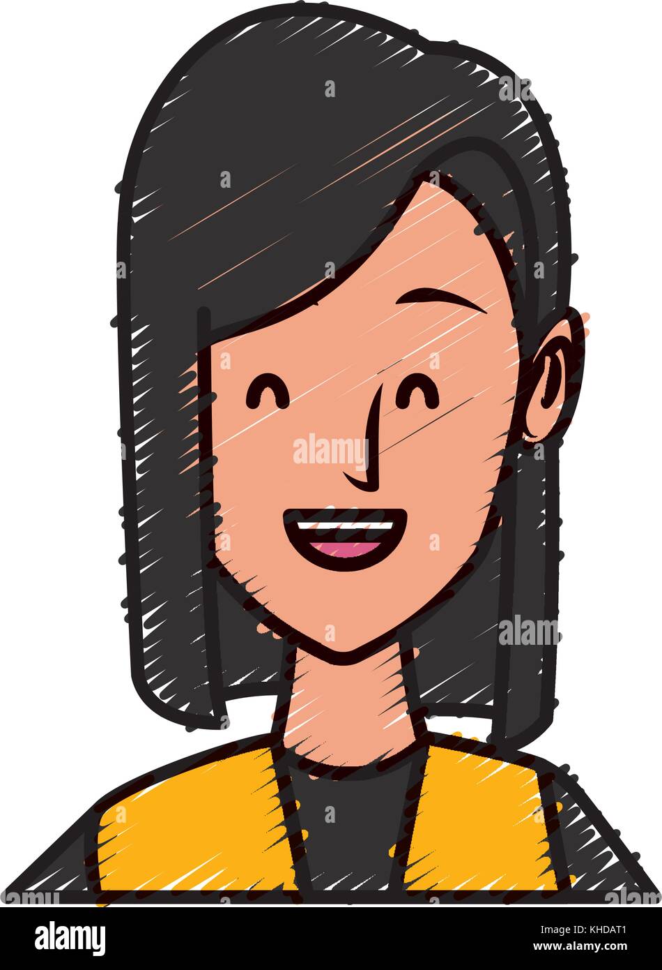 Confident business woman smiling looking Stock Vector Images - Alamy