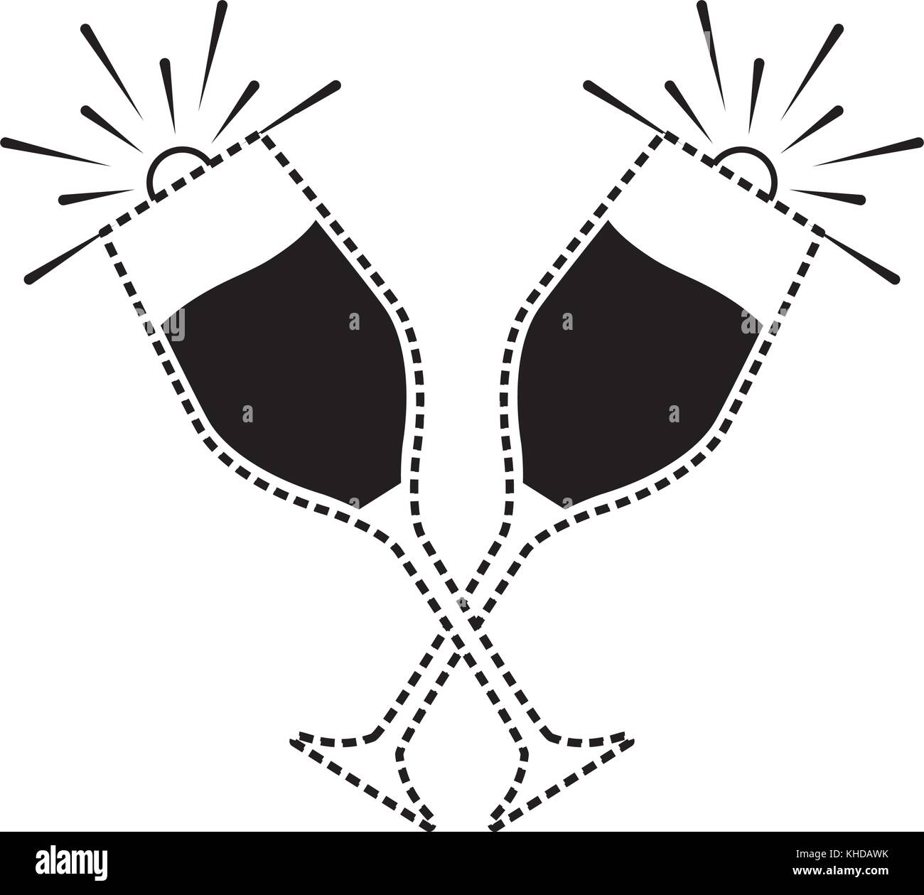 glasses of champagne vector illustration Stock Vector Image & Art - Alamy