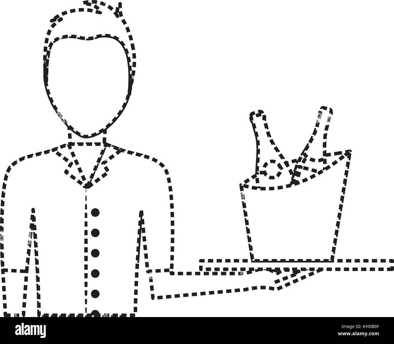 waiter man vector illustration Stock Vector Image & Art - Alamy