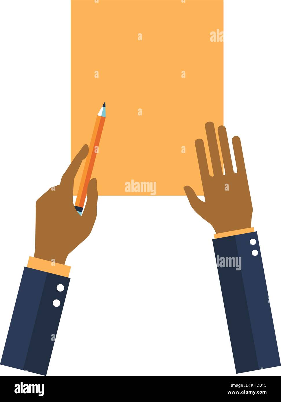 Hands planning with pencil on sheet Stock Vector Image & Art - Alamy