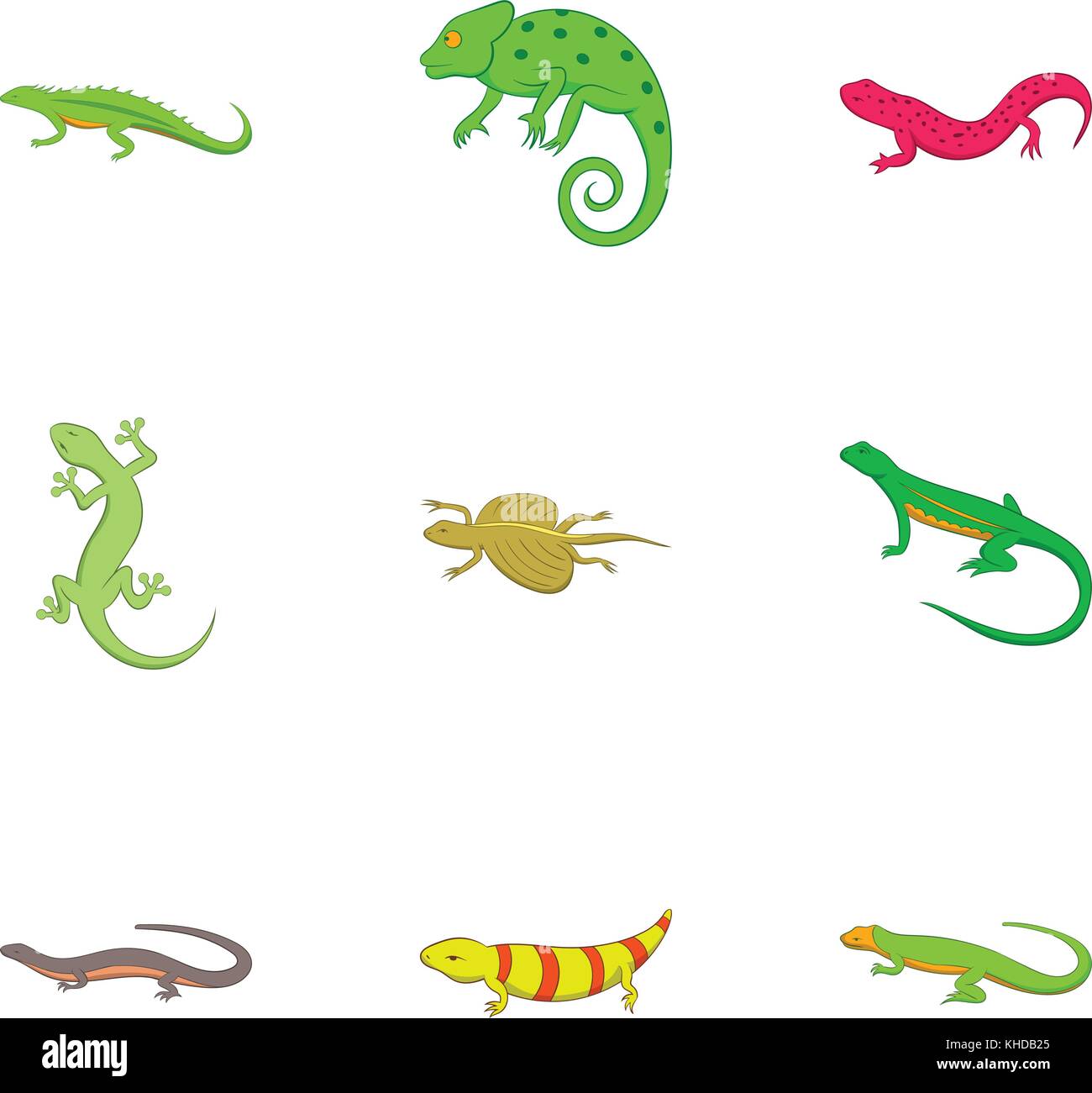 Amphibian icons set, cartoon style Stock Vector Image & Art - Alamy