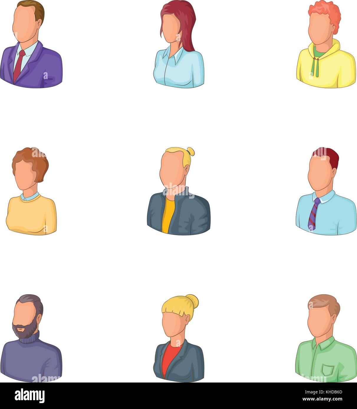 People icons set, cartoon style Stock Vector Image & Art - Alamy
