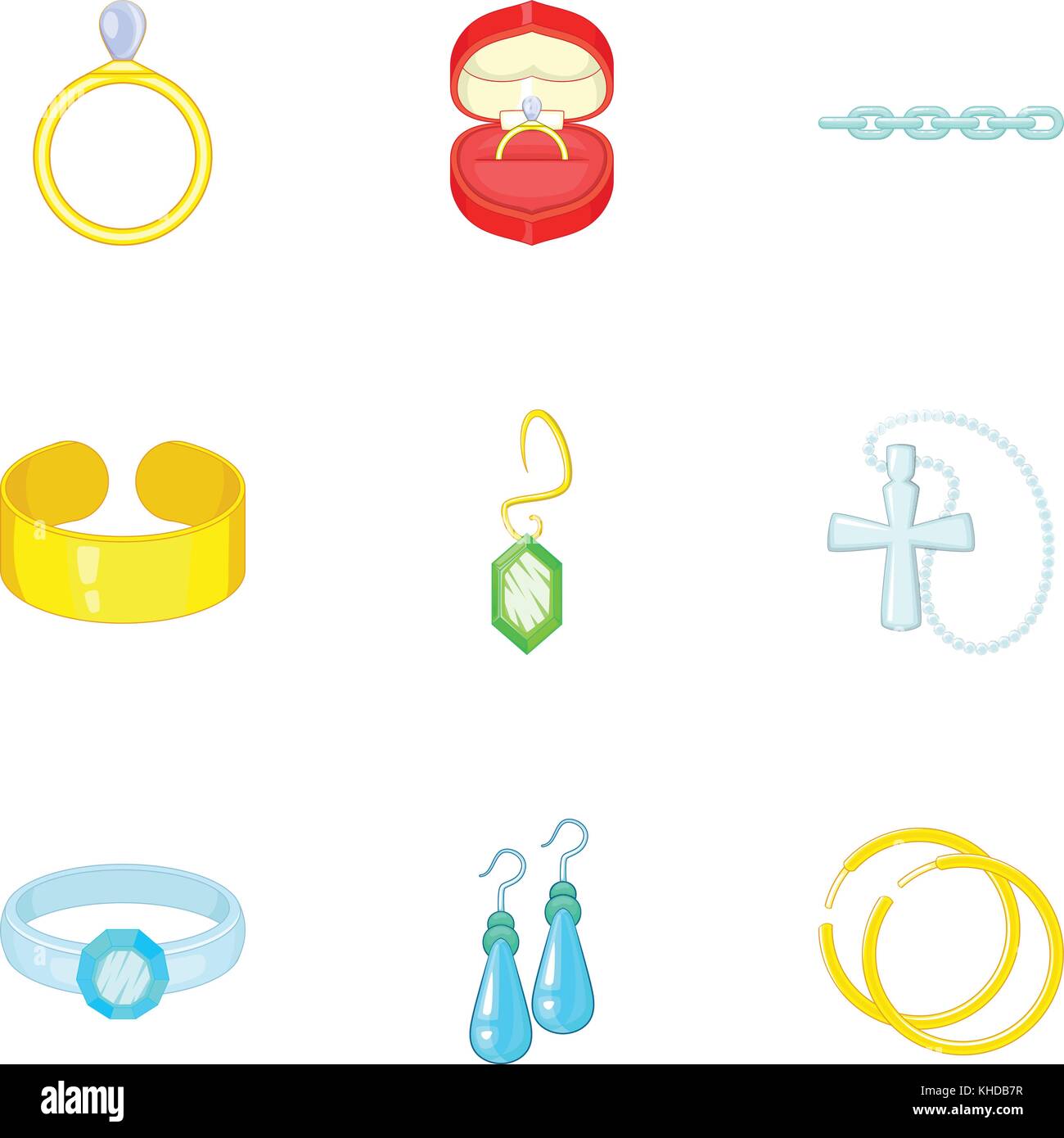 Precious gifts icons set, cartoon style Stock Vector Image & Art - Alamy