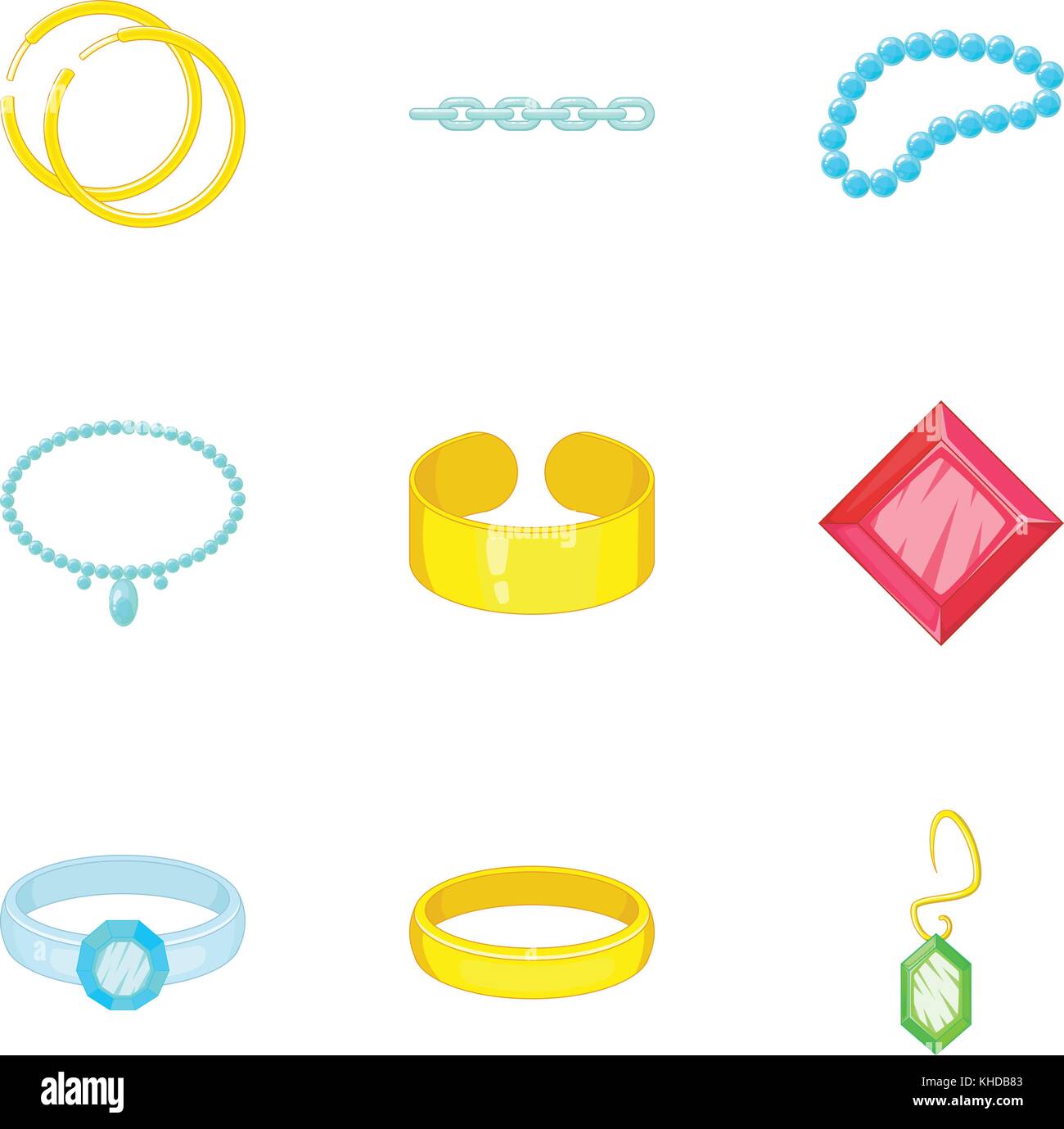Precious jewels icons set, cartoon style Stock Vector Image & Art - Alamy