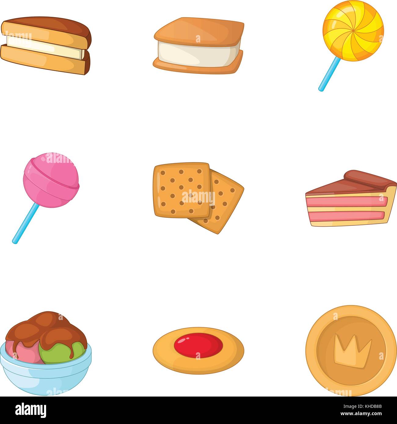 Sweet bakery icons set, cartoon style Stock Vector Image & Art - Alamy