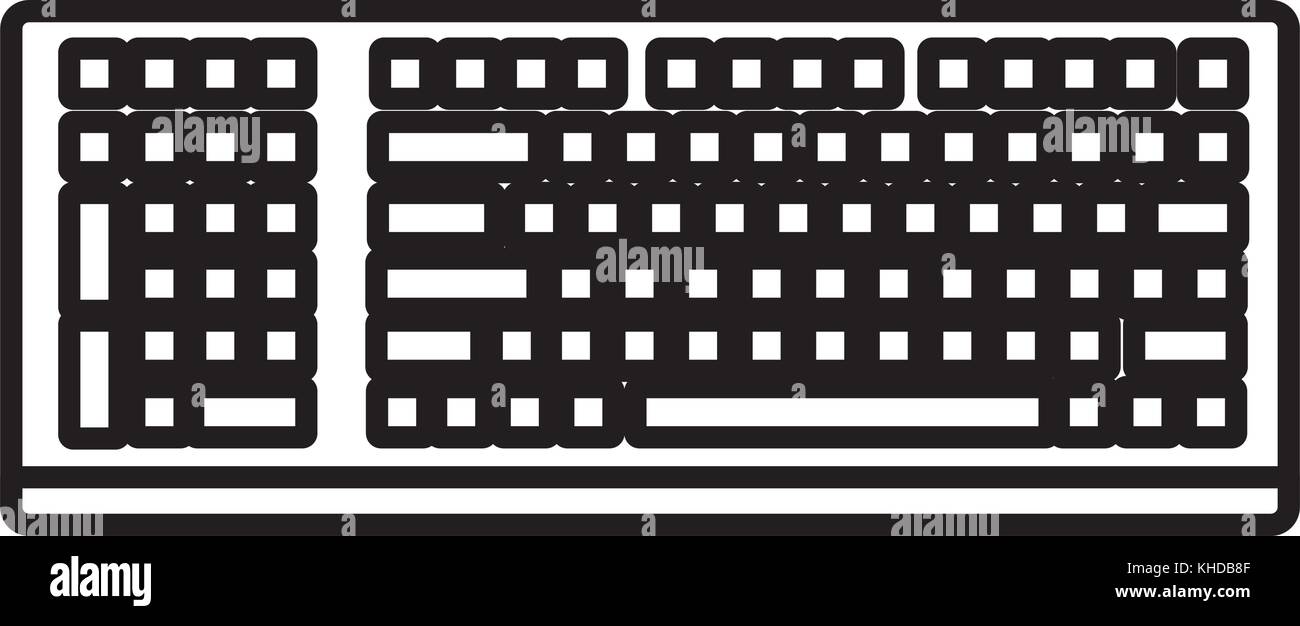 PC keyboard device Stock Vector Image & Art - Alamy