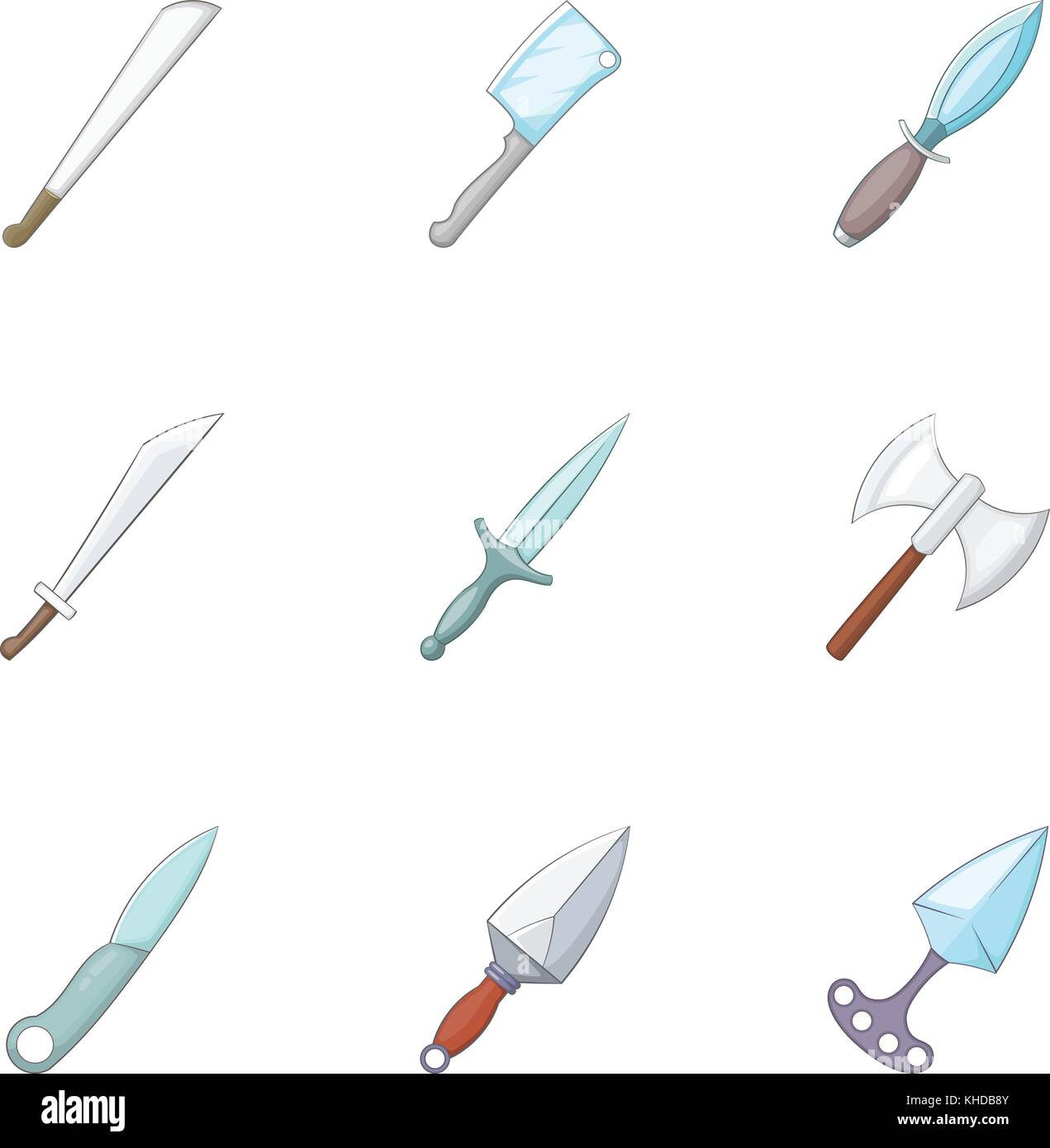 Steel arms icons set, cartoon style Stock Vector Image & Art - Alamy