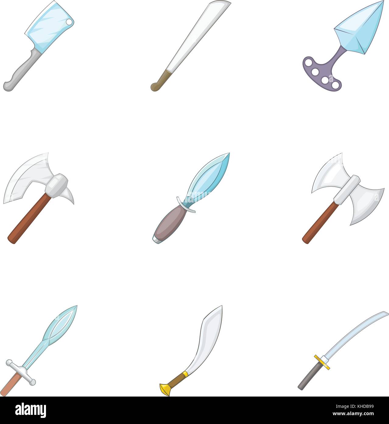 Sharp blades icons set, cartoon style Stock Vector Image & Art - Alamy