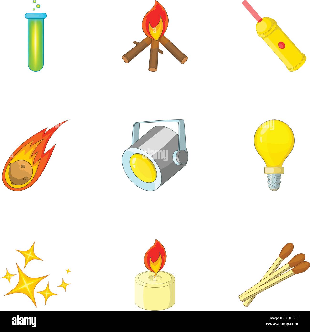 Energy icons set, cartoon style Stock Vector Image & Art - Alamy