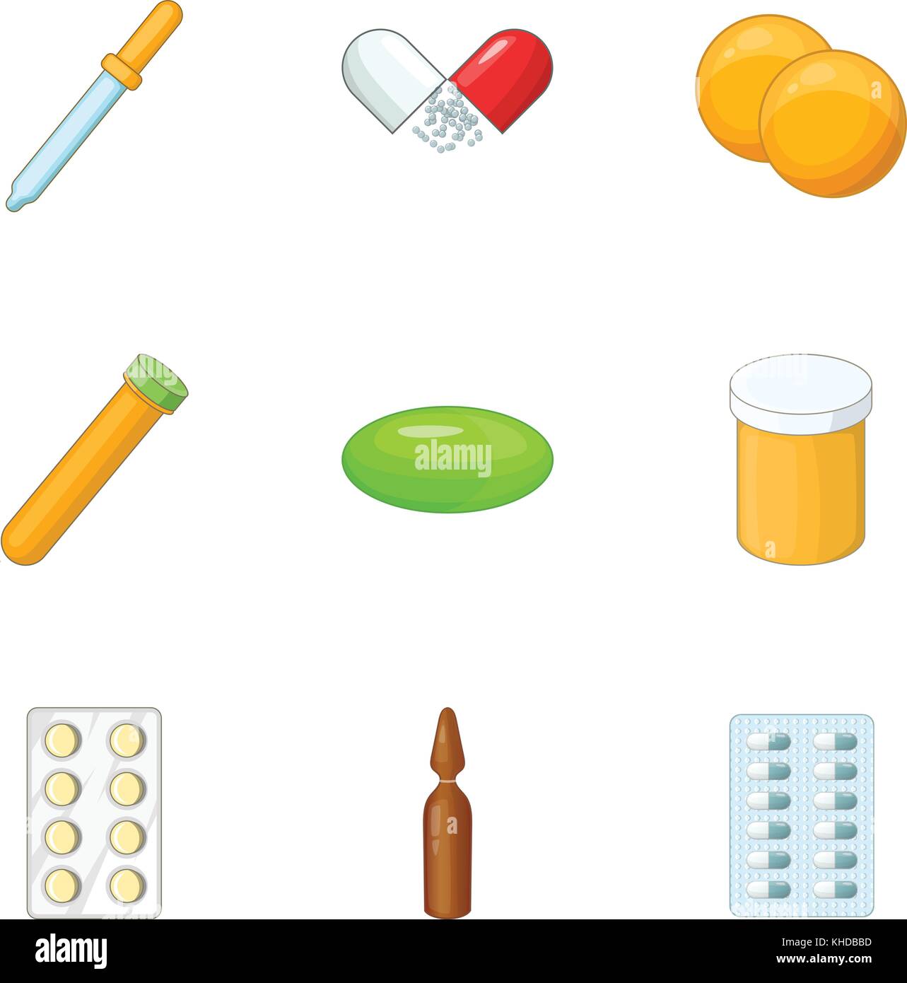 Medicines icons set, cartoon style Stock Vector Image & Art - Alamy
