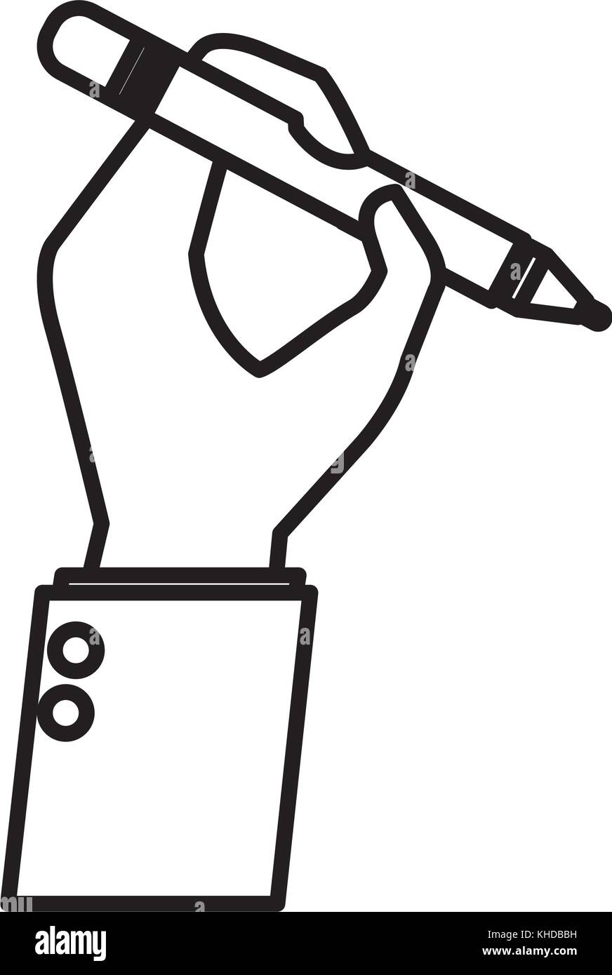 Hand holding a pen Stock Vector Image & Art - Alamy