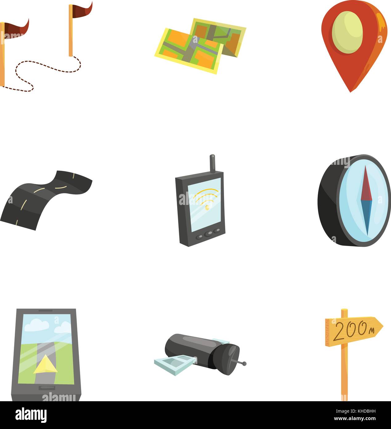 Cartography and geography tools icons set Stock Vector Image & Art - Alamy
