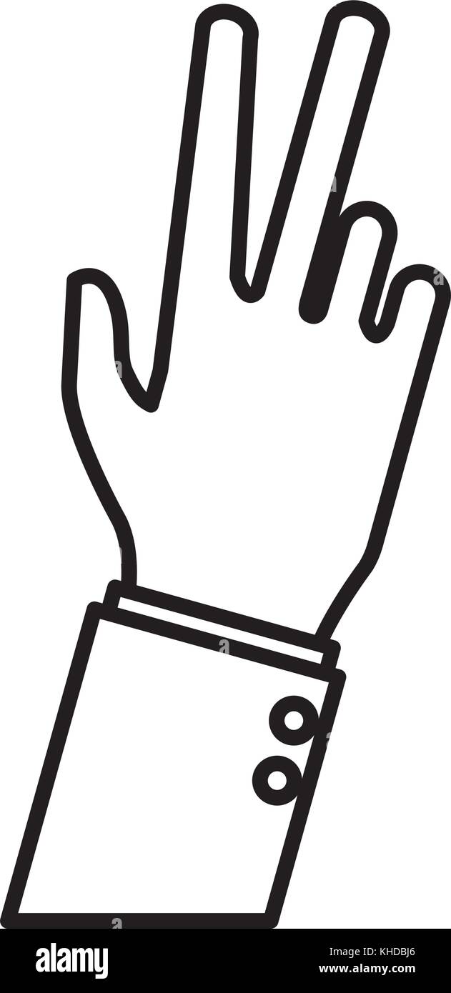 Hand number three sign Stock Vector Image & Art - Alamy