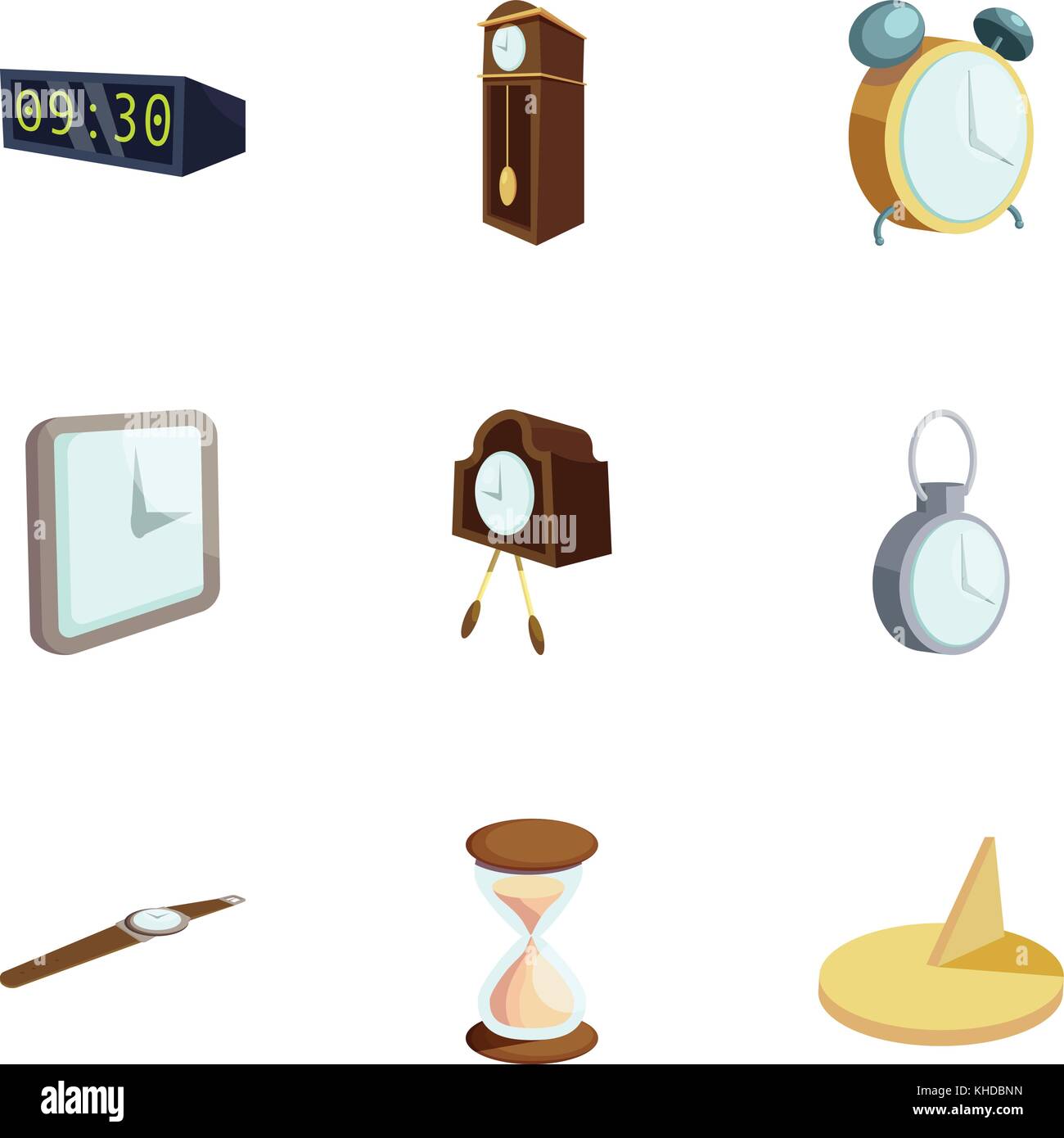 Time icons set, cartoon style Stock Vector Image & Art - Alamy