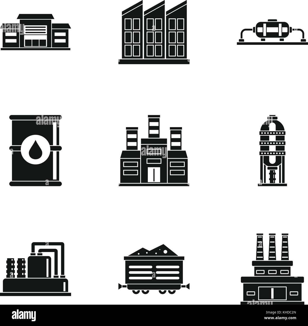 Petroleum icons set, simple style Stock Vector Image & Art - Alamy