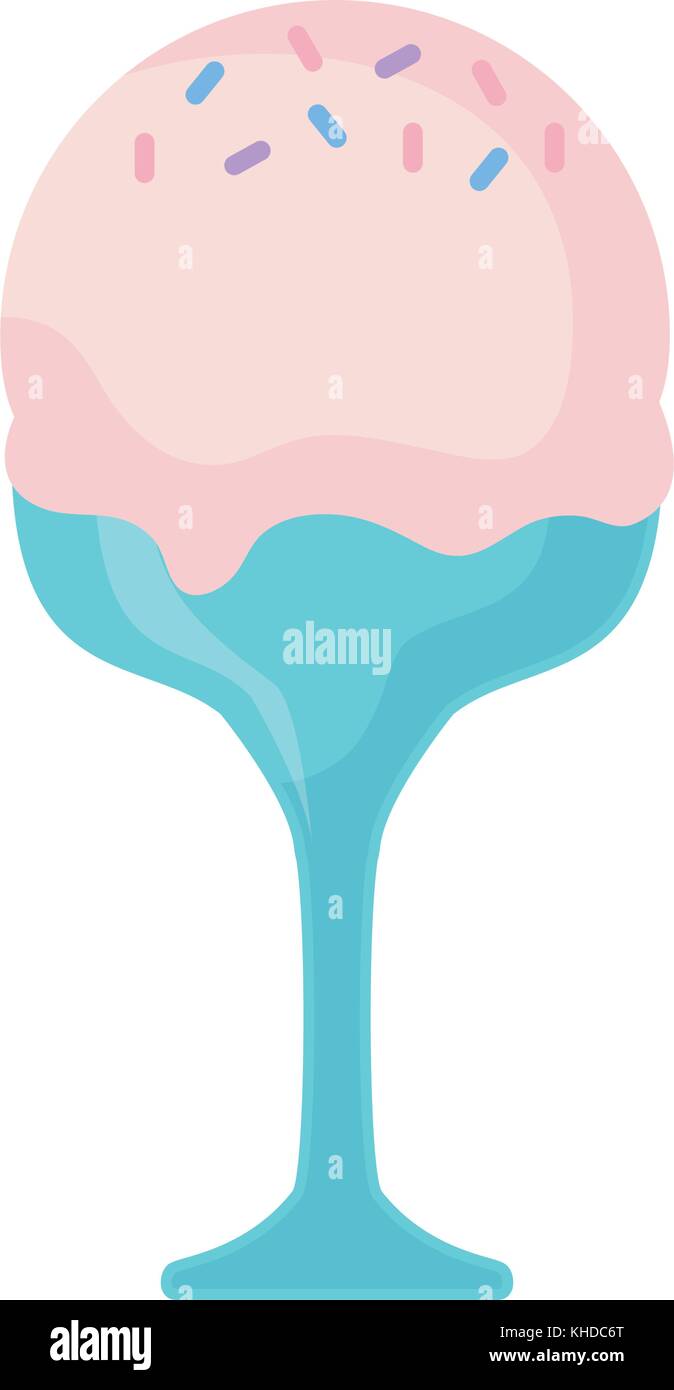 glass with ice cream vector illustration Stock Vector Image & Art - Alamy