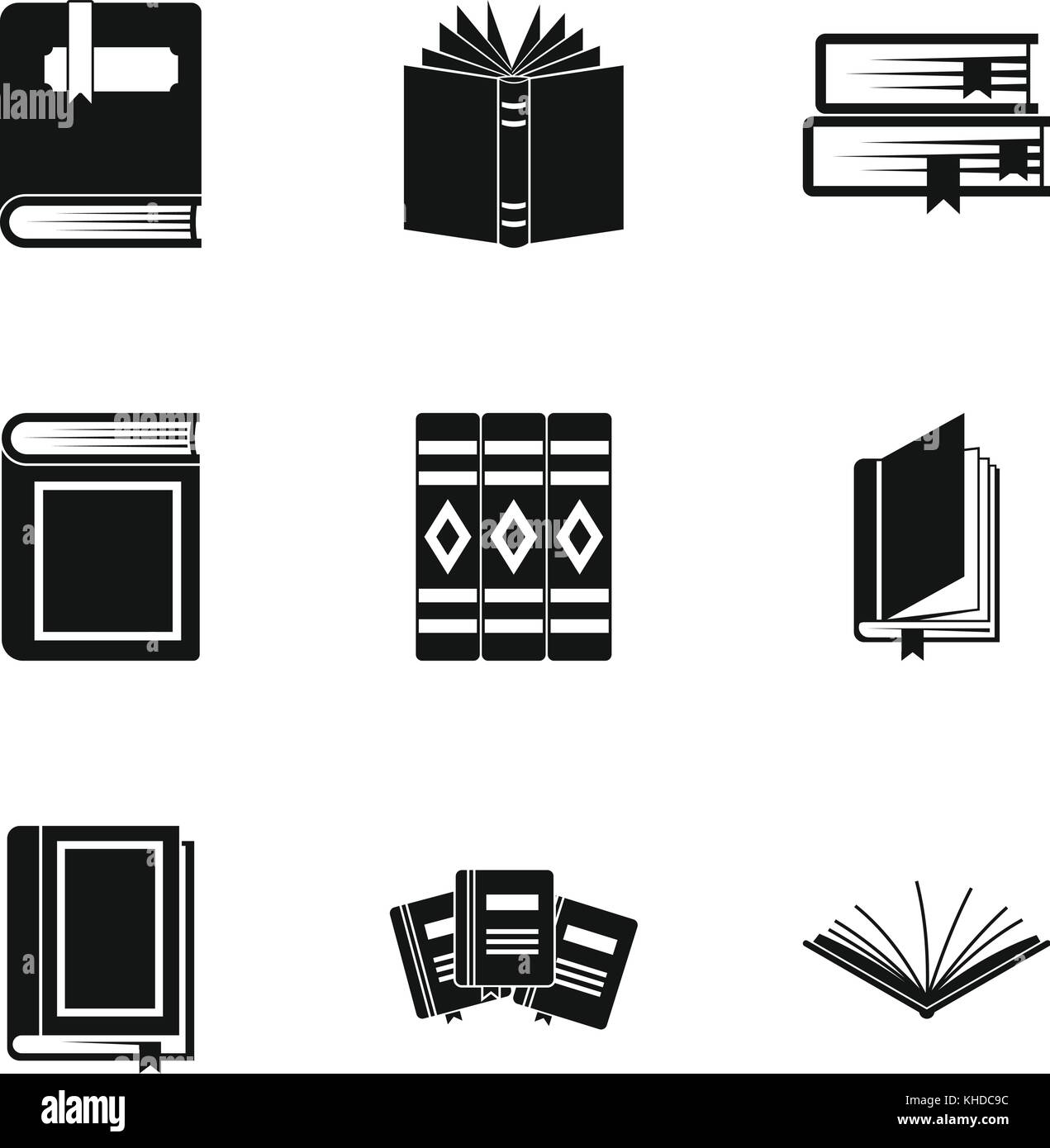 Books icons set, simple style Stock Vector Image & Art - Alamy