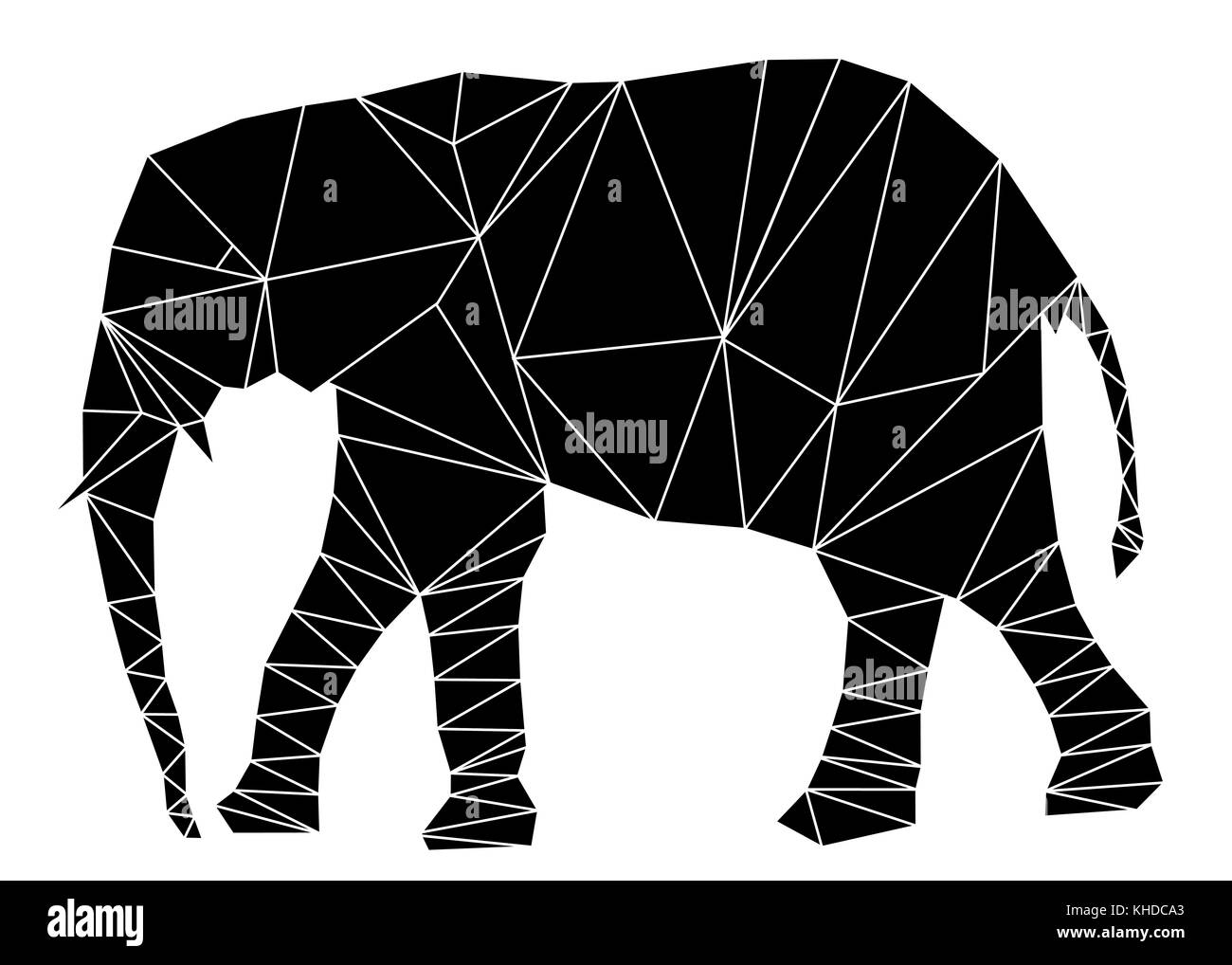 Elephant low poly design triangle hi-res stock photography and images ...