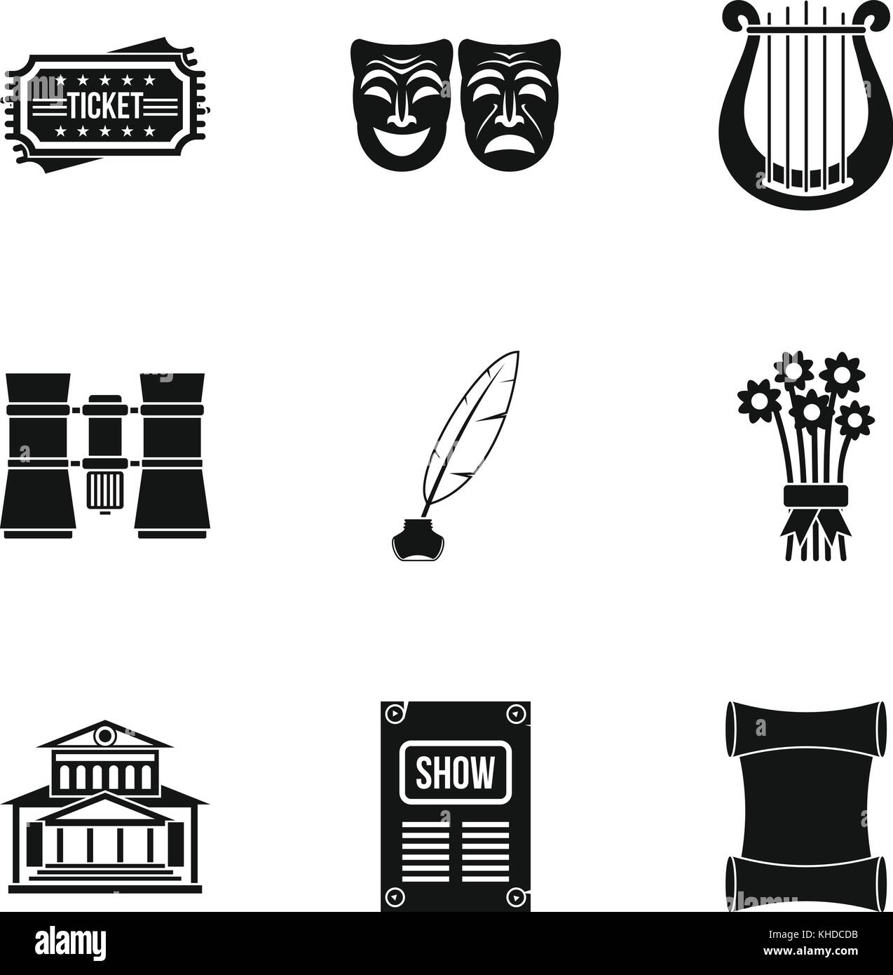 Performance icons set, simple style Stock Vector Image & Art - Alamy