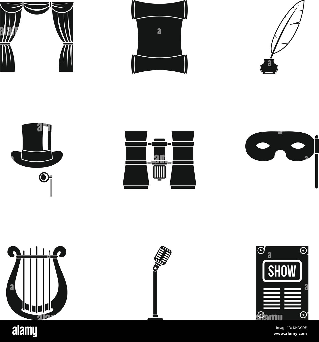 Concert icons set, simple style Stock Vector Image & Art - Alamy